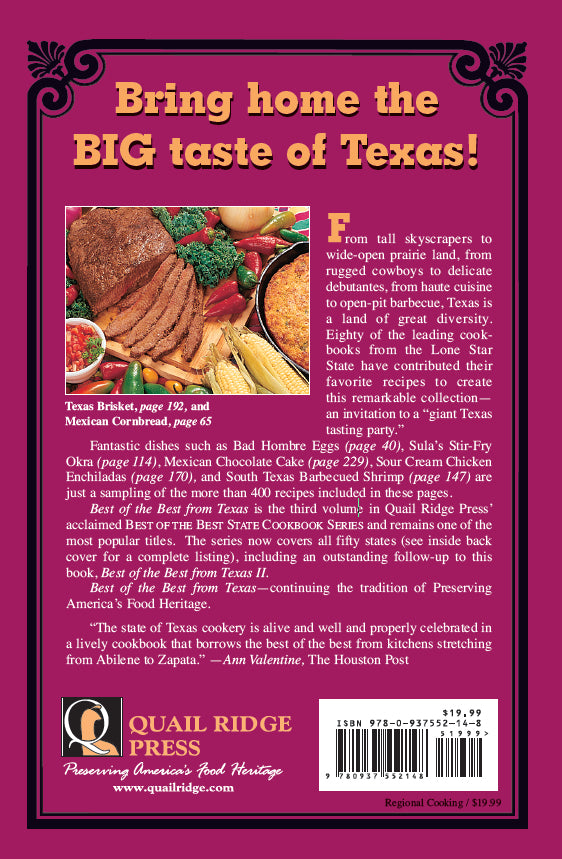 Best of the Best from Texas Cookbook: Selected Recipes from Texas's Fa ...